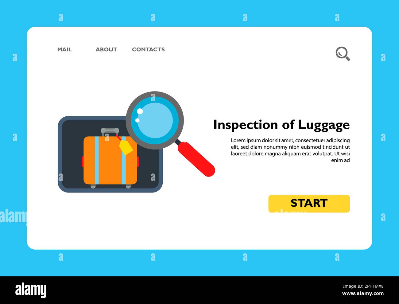 Luggage inspection Stock Vector Images - Alamy
