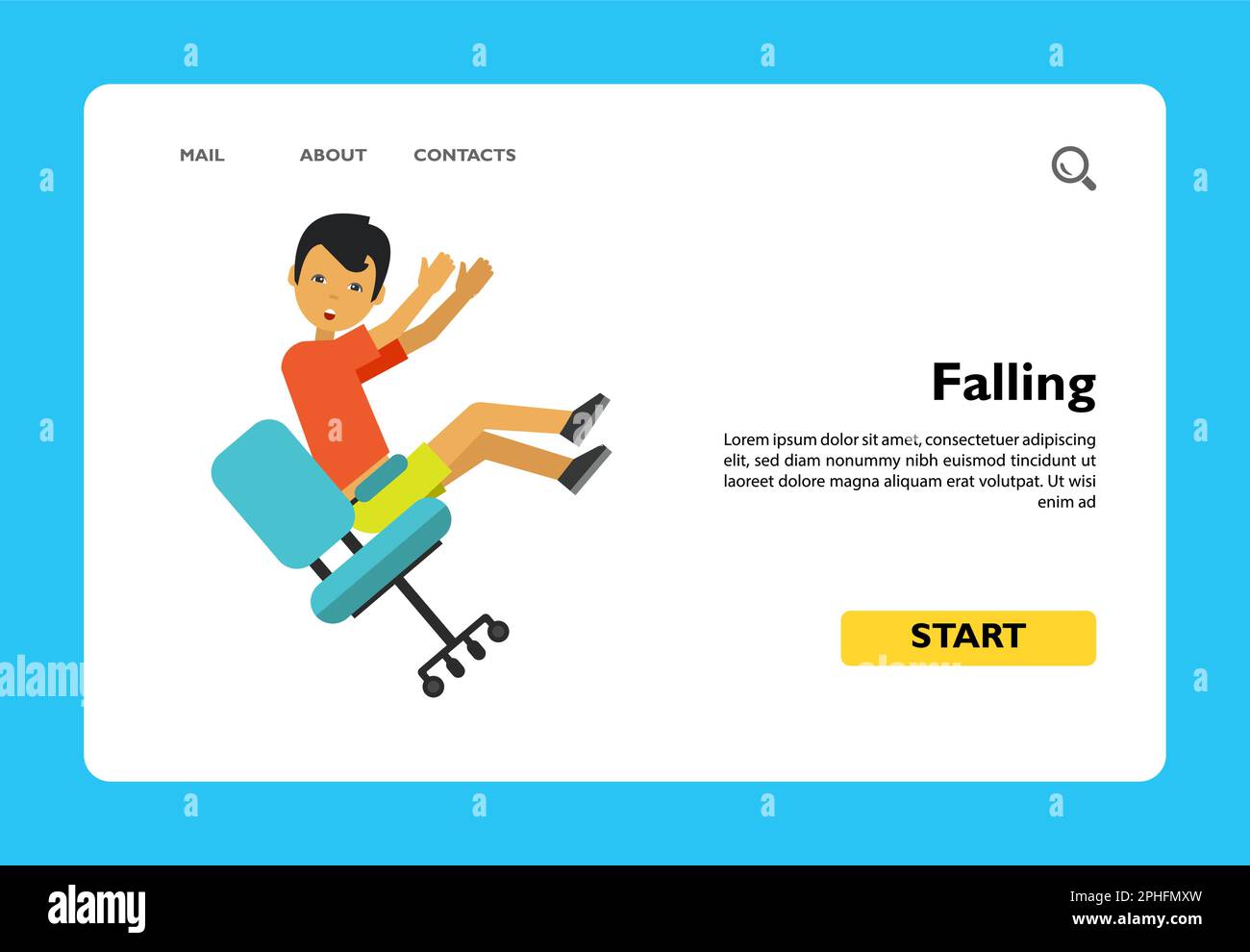 Falling from Chair Icon Stock Vector Image & Art - Alamy