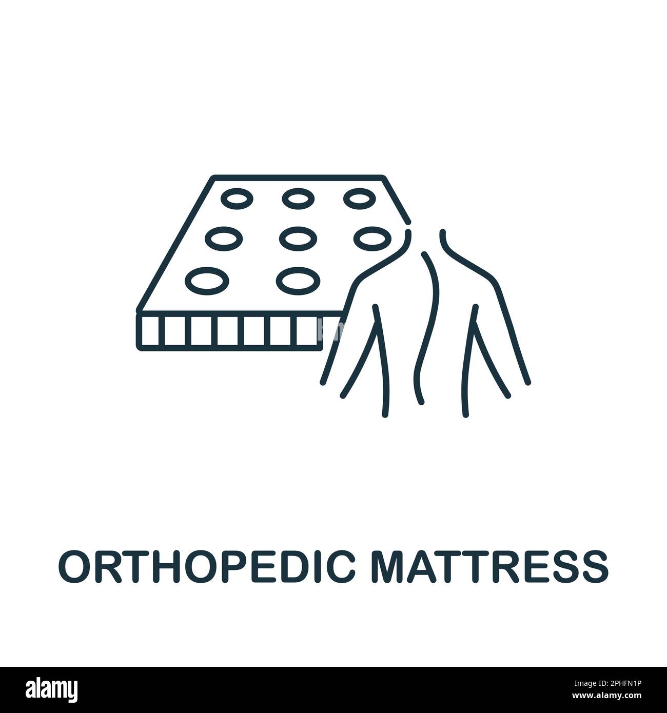 Orthopedic Mattress line icon. Monochrome simple Orthopedic Mattress ...