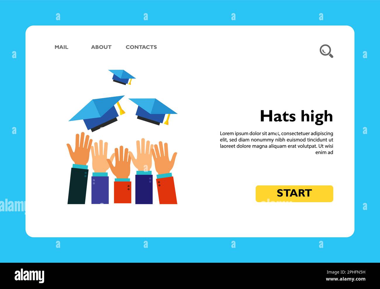 Raising hats Stock Vector Images - Alamy