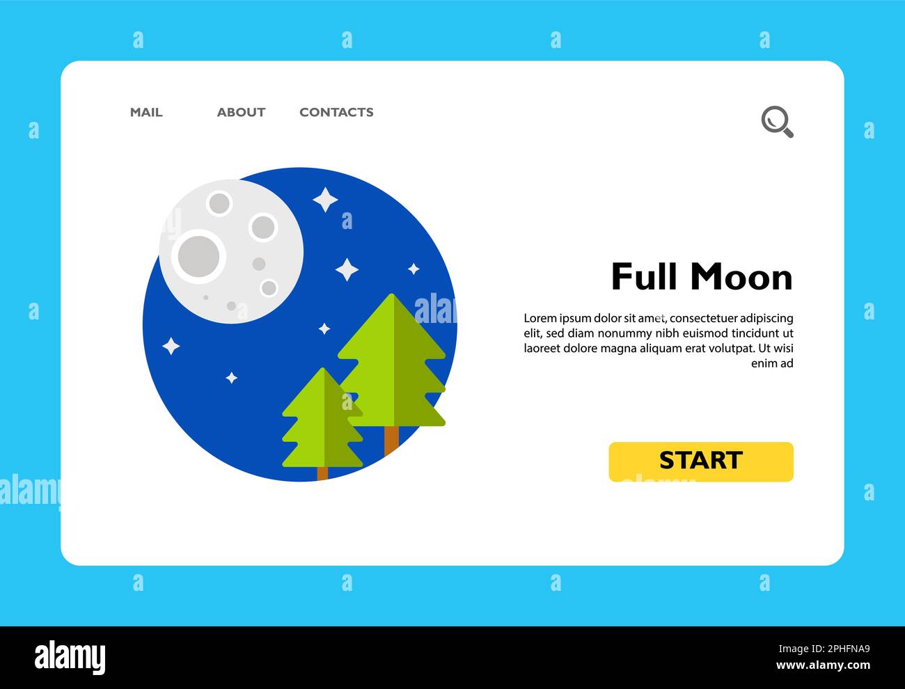 Night time with trees Stock Vector Images - Alamy