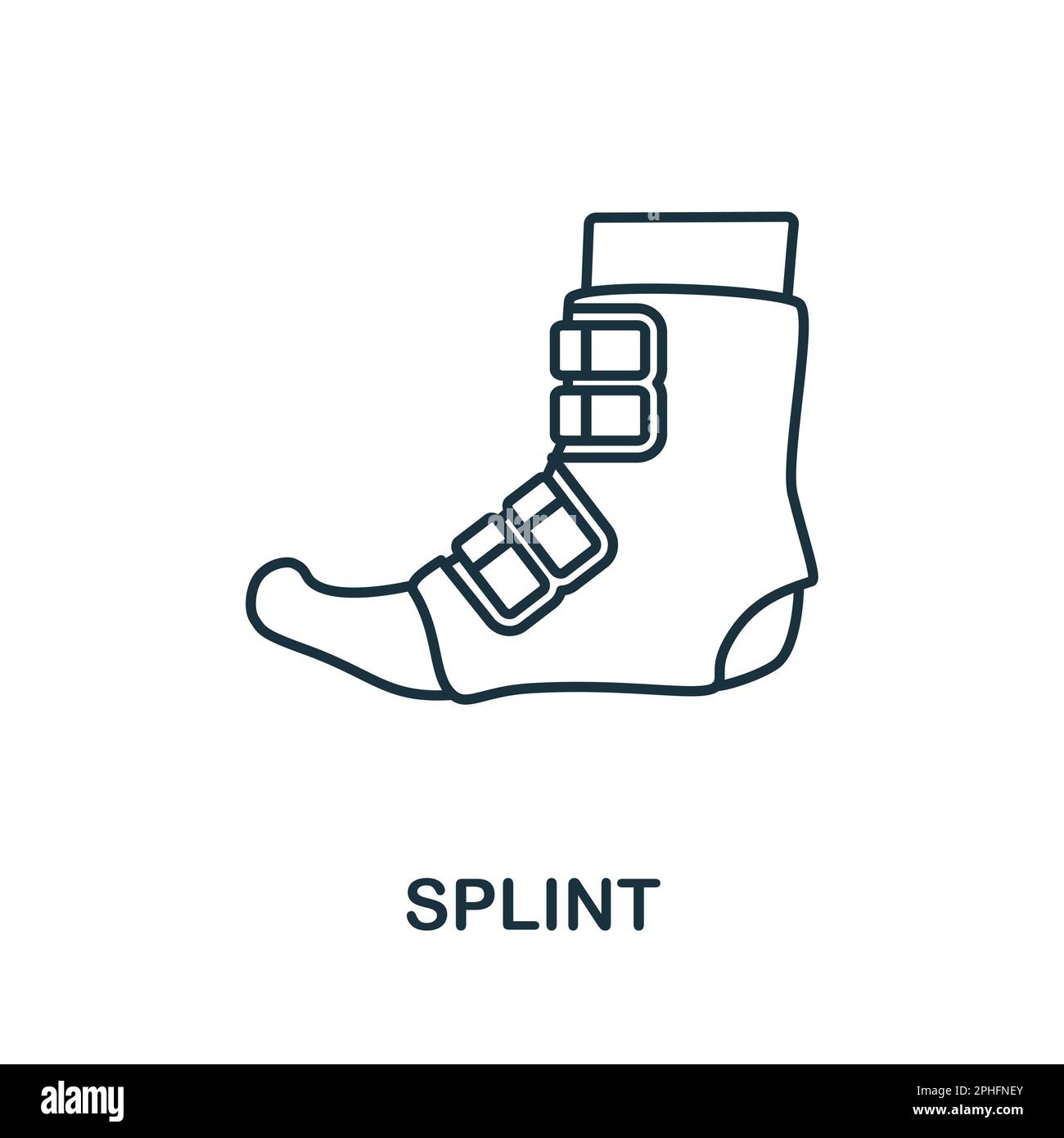 Splint line icon. Monochrome simple Splint outline icon for templates ...