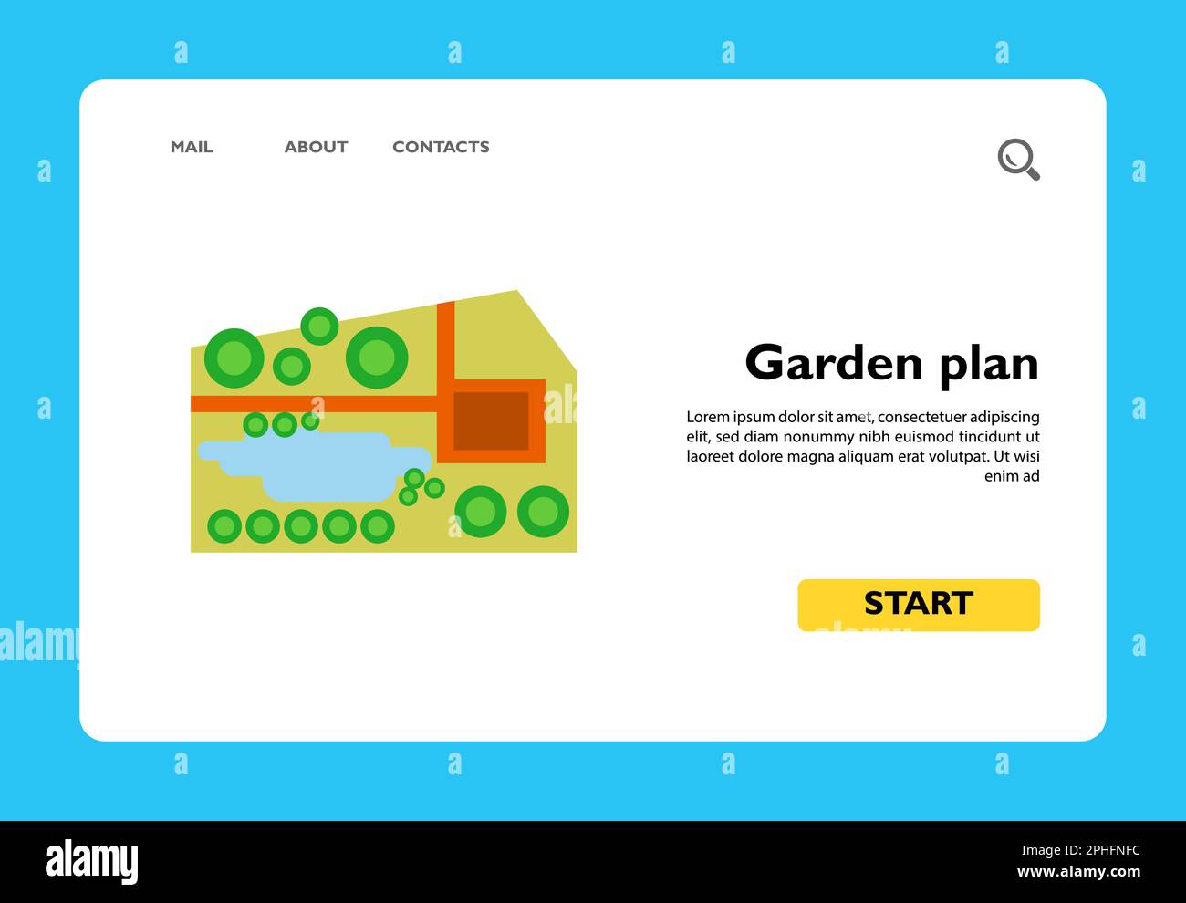 Garden plan vector icon Stock Vector Image & Art - Alamy