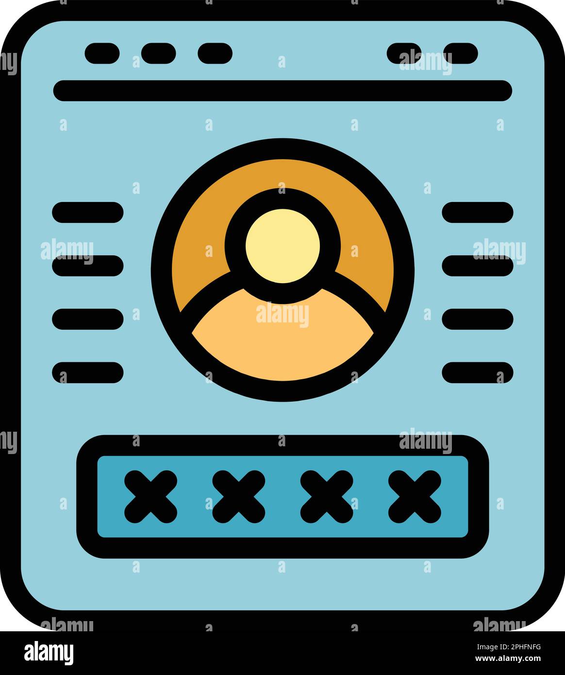 Private user icon. Outline Private user vector icon for web design ...