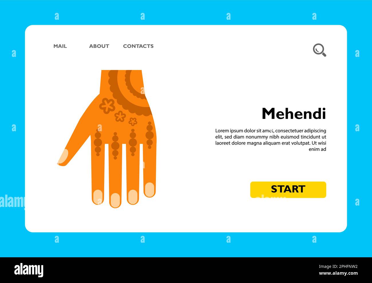 Hand with Mehendi Icon Stock Vector Image & Art - Alamy