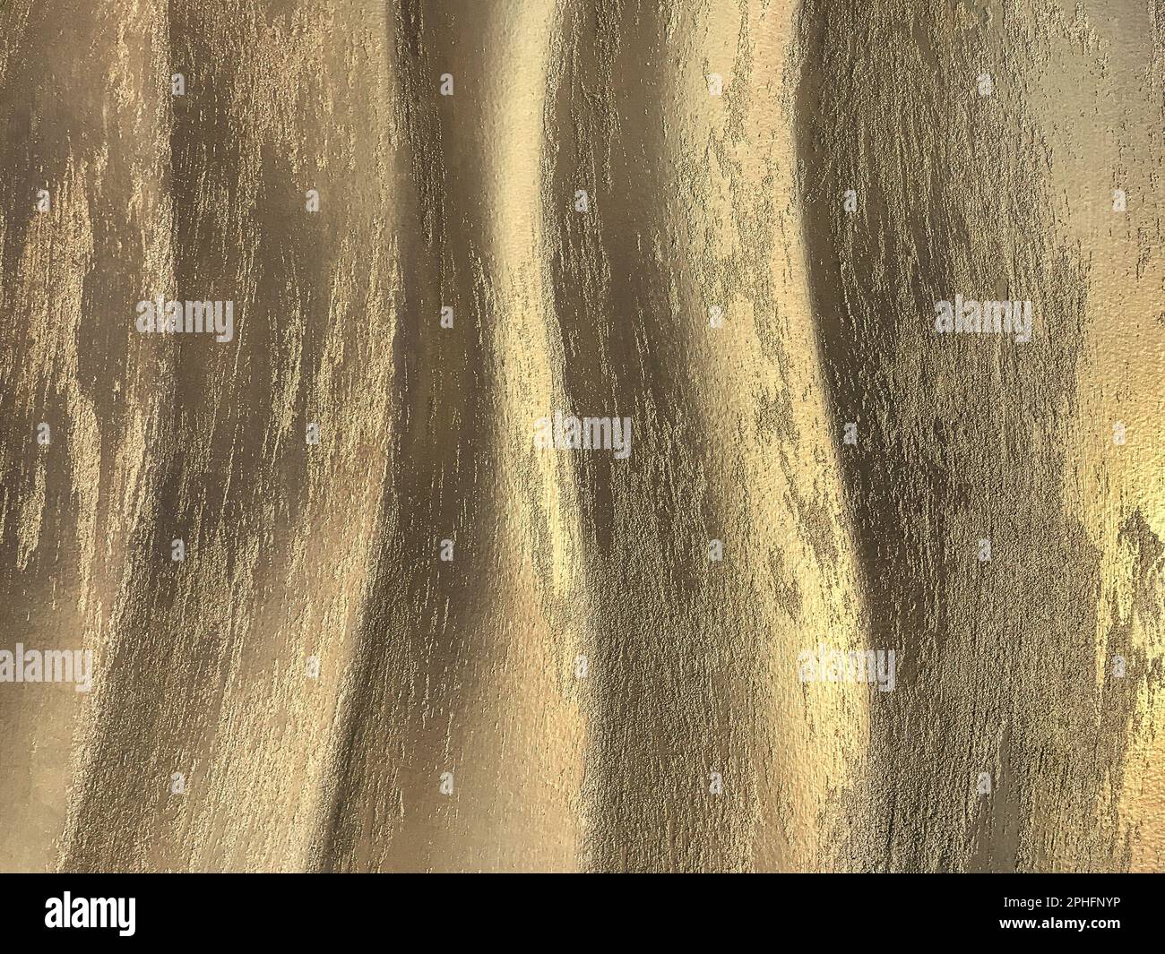 Light golden 3D interior decorative wall panel with wavy pattern ...