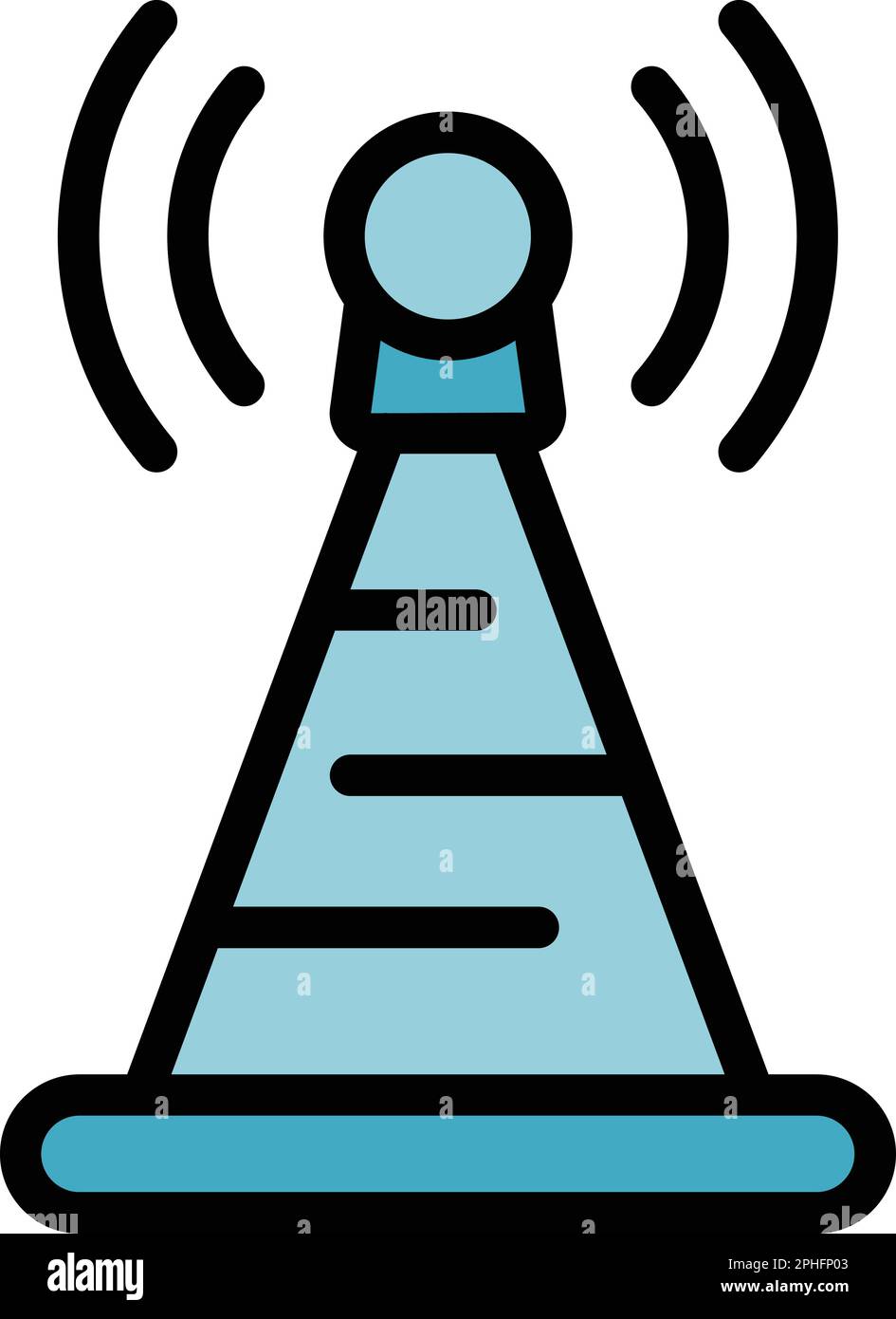 Internet signal icon. Outline Internet signal vector icon for web ...