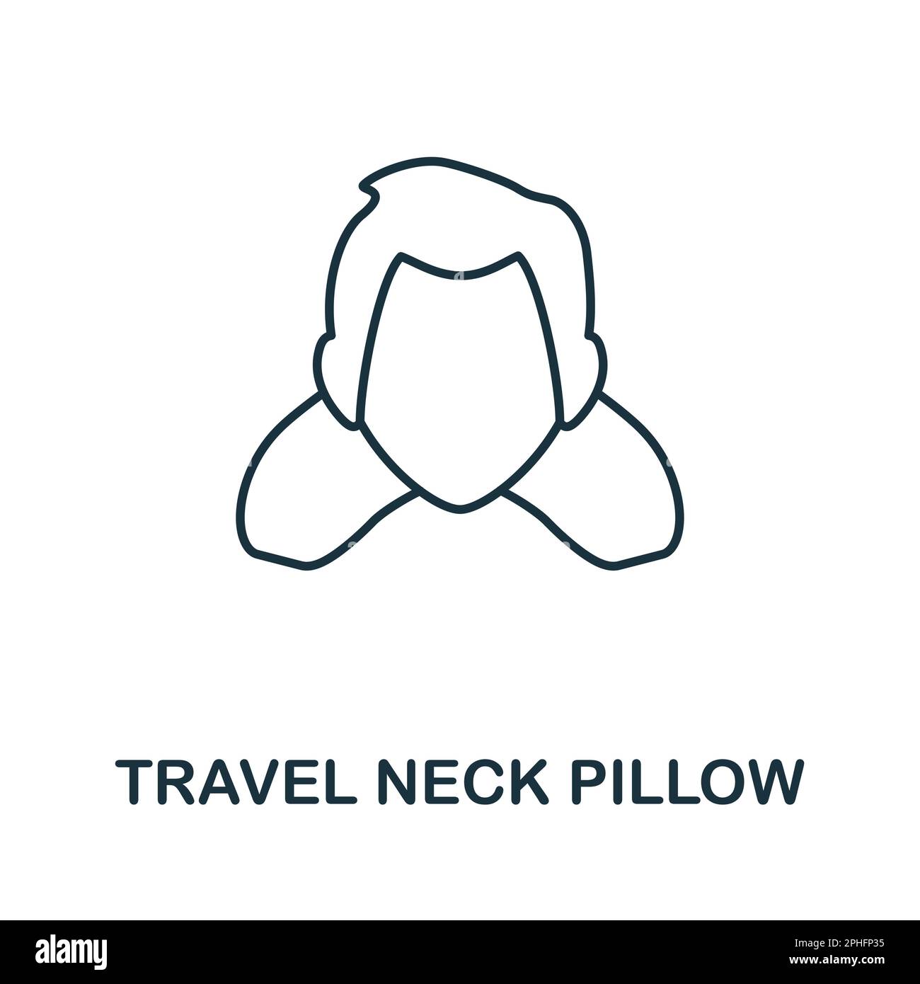 Travel Neck Pillow line icon. Monochrome simple Travel Neck Pillow ...