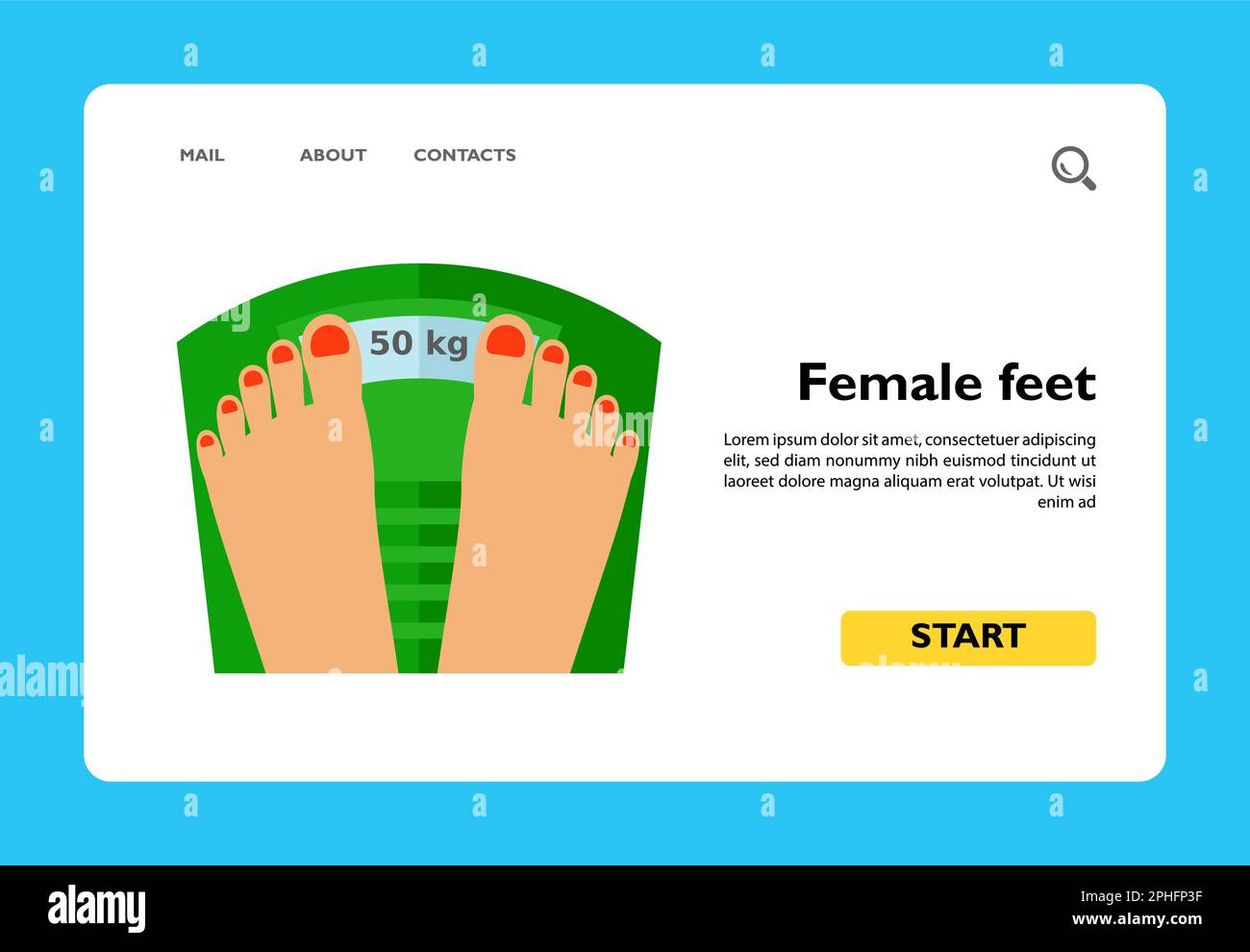 Female feet on scale icon Stock Vector Image & Art - Alamy