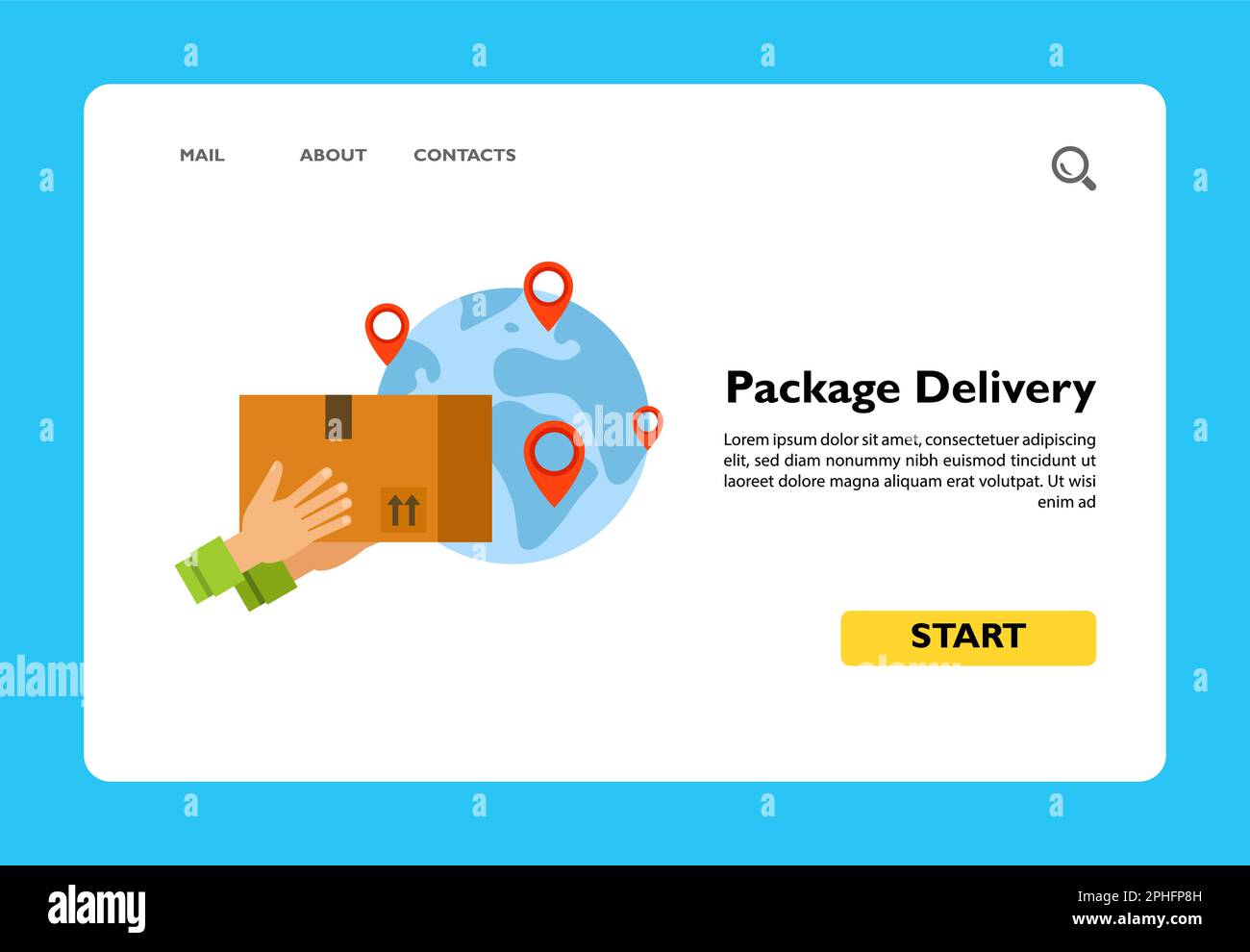 International Package Delivery Icon Stock Vector Image & Art - Alamy