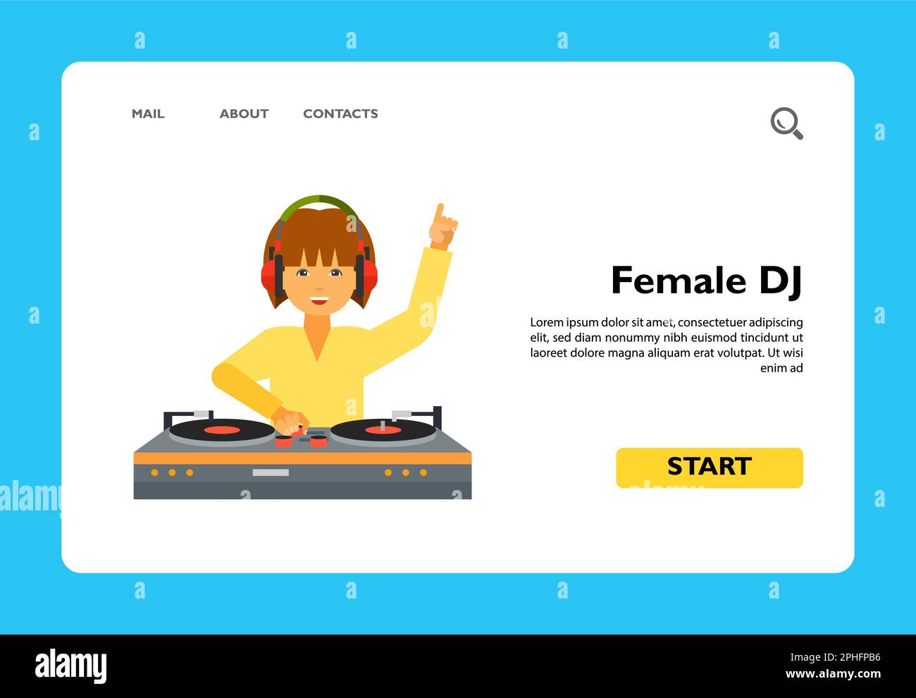 Female DJ Using Mixer Icon Stock Vector Image & Art - Alamy