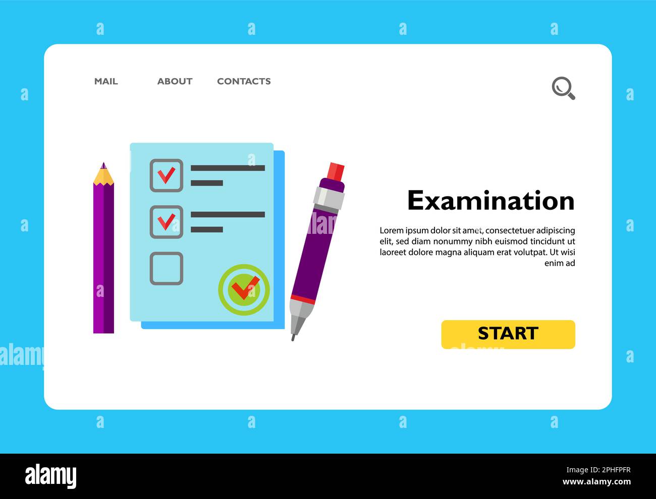 Examination answer sheet Stock Vector Images - Alamy