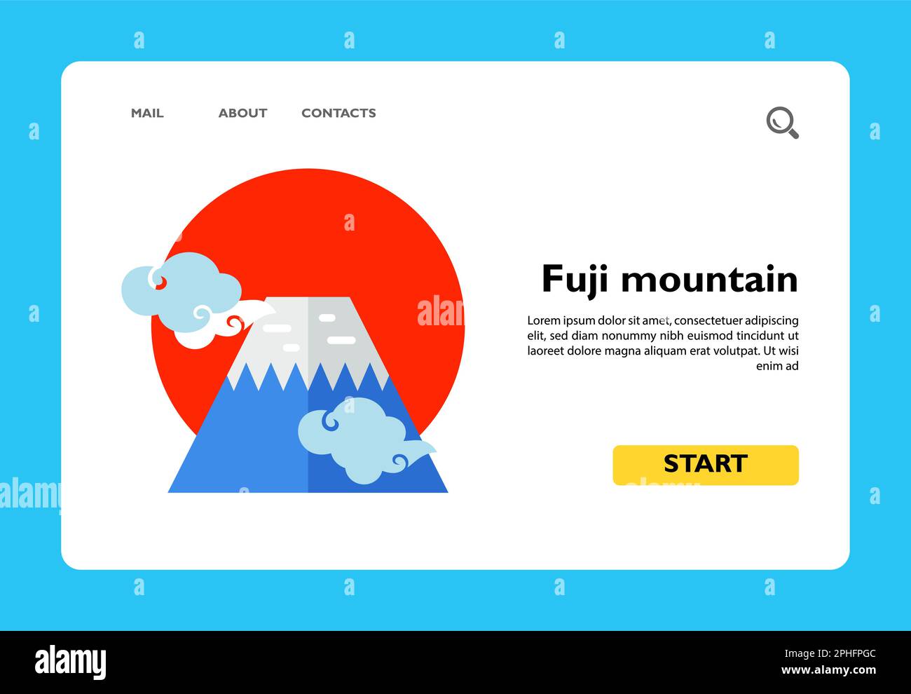 Fuji mountain flat icon Stock Vector Image & Art - Alamy