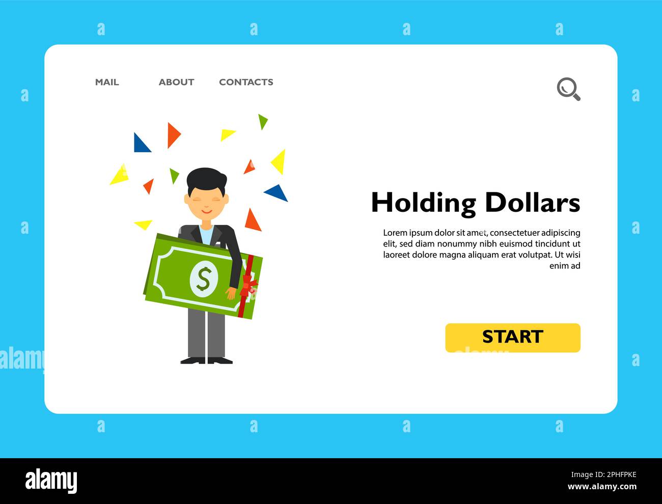 Guy Holding Dollars Icon Stock Vector Image & Art - Alamy