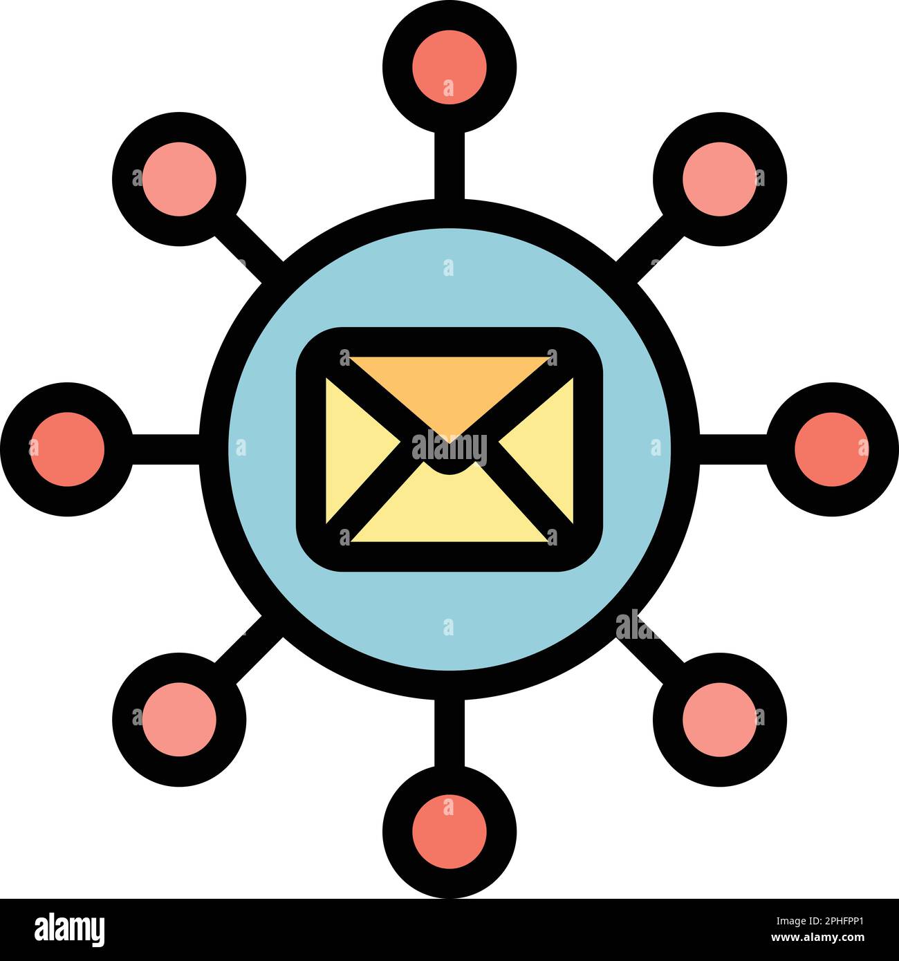Email communication icon. Outline Email communication vector icon for ...