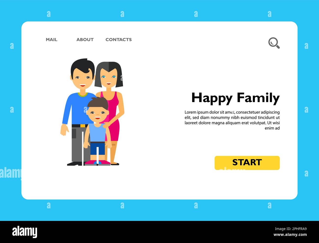 Happy Family Icon Stock Vector Image & Art - Alamy