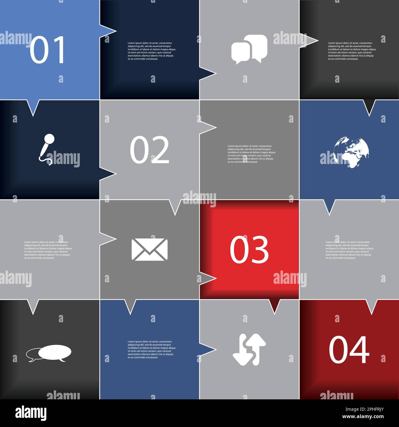 Infographic design white red rectangle Stock Vector Images - Alamy