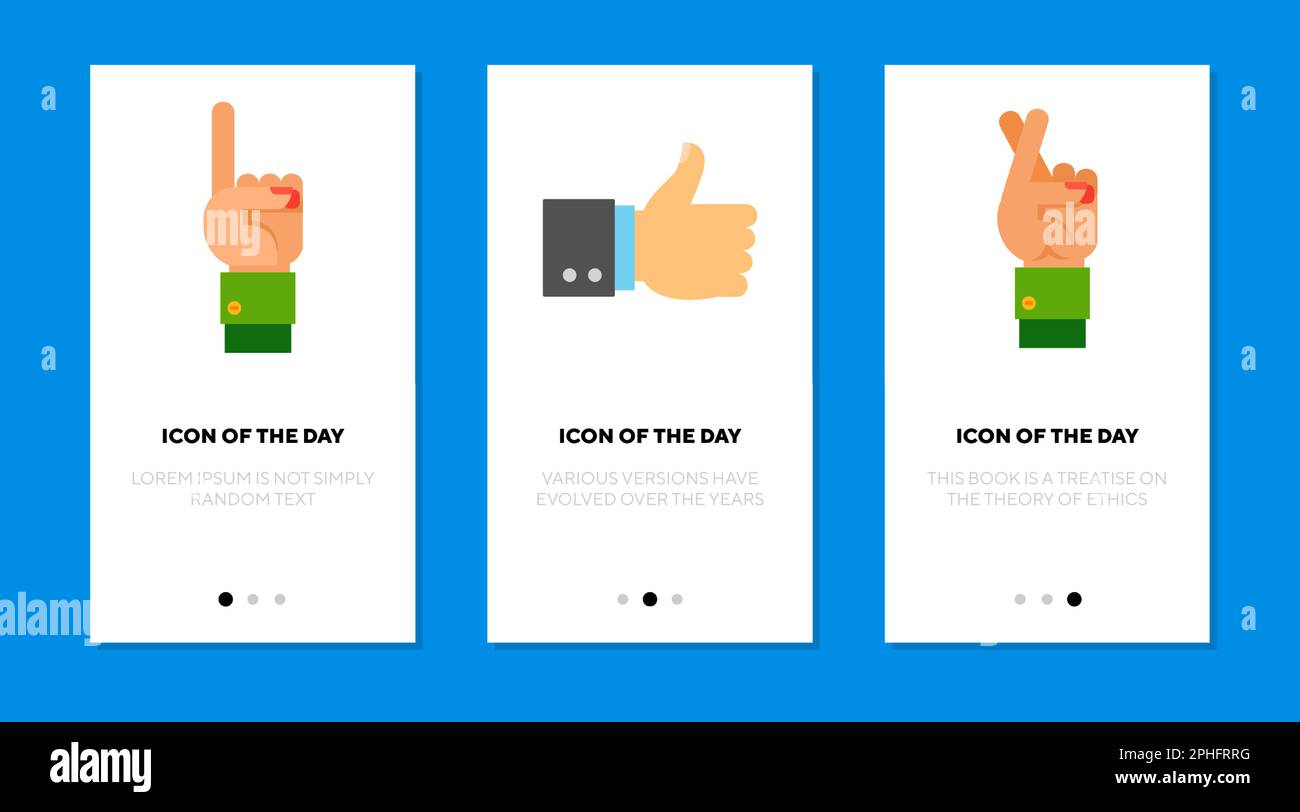 Popular hand gestures flat icon set Stock Vector Image & Art - Alamy