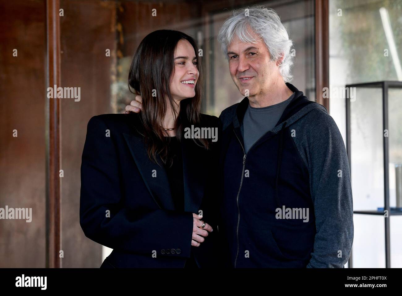 Rome, Italy. 28th Mar, 2023. Actress Kasja Smutniak and her husband the ...