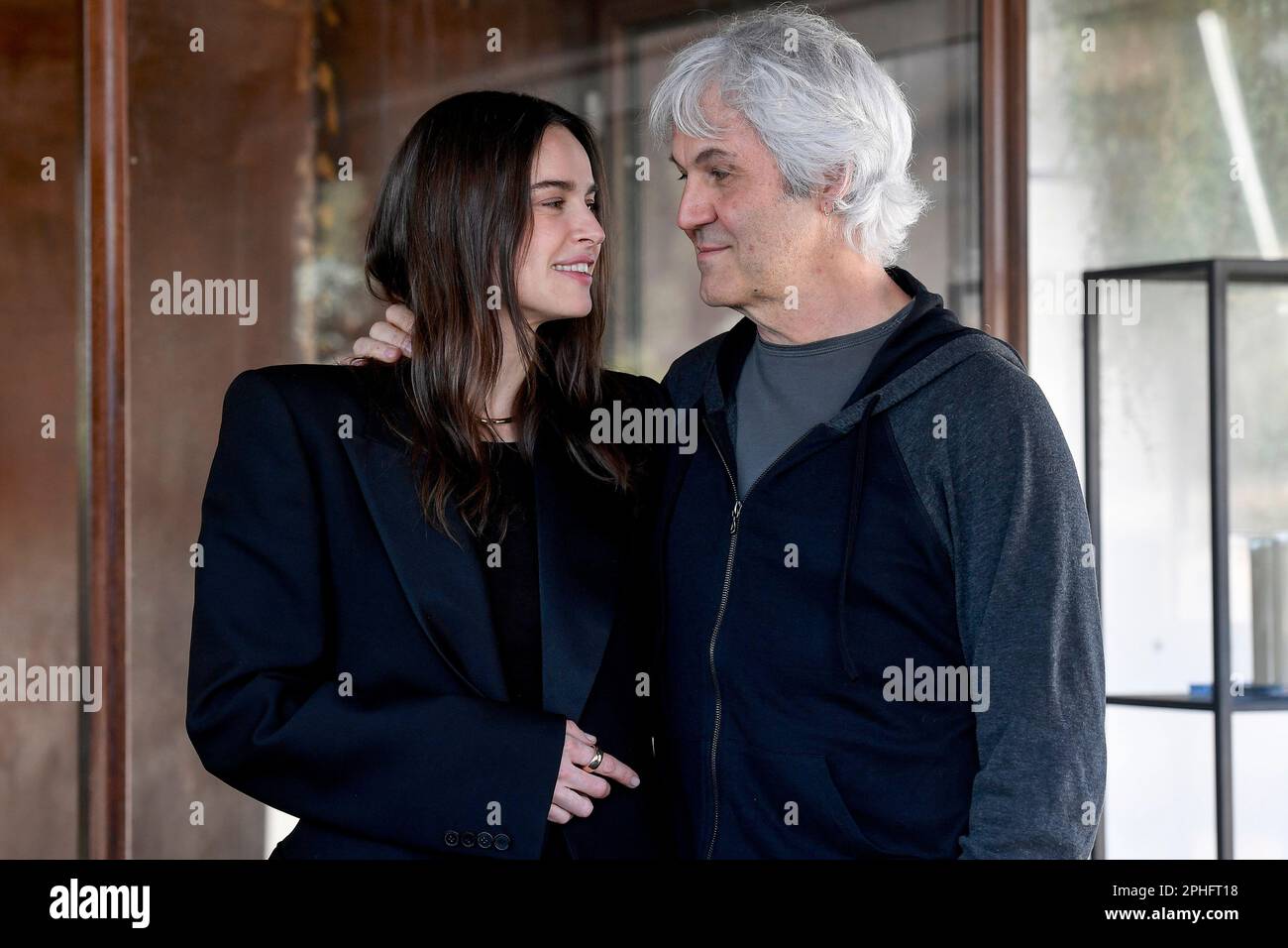Rome, Italy. 28th Mar, 2023. Actress Kasja Smutniak and her husband the ...