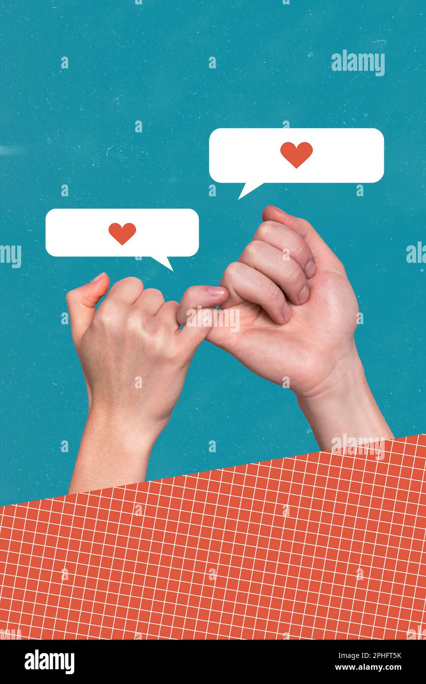 Creative 3d photo artwork graphics collage painting of arms fingers put ...