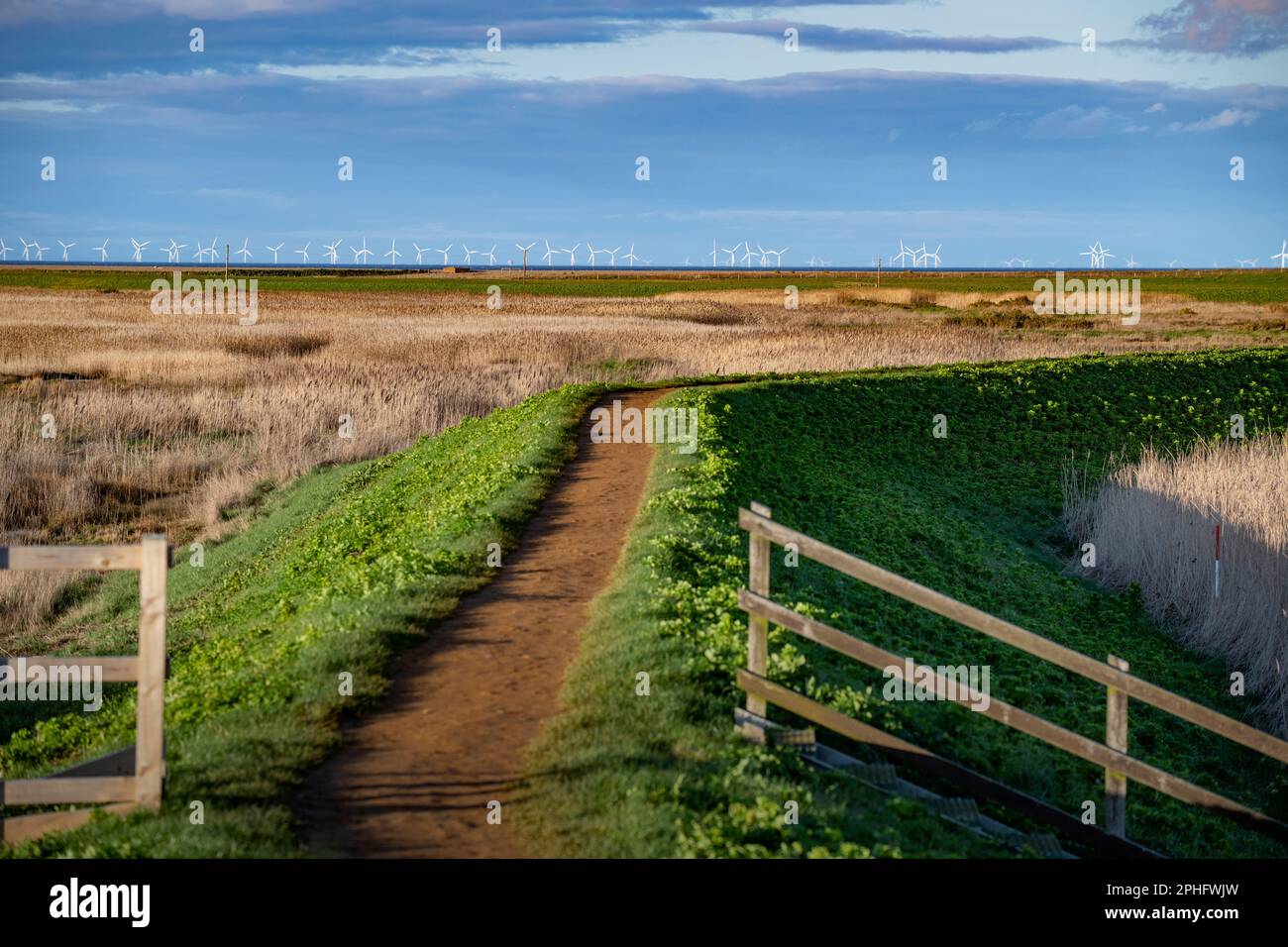 Norfolk Marshes Norfolk England March 2023 Sheringham Shoal Offshore ...