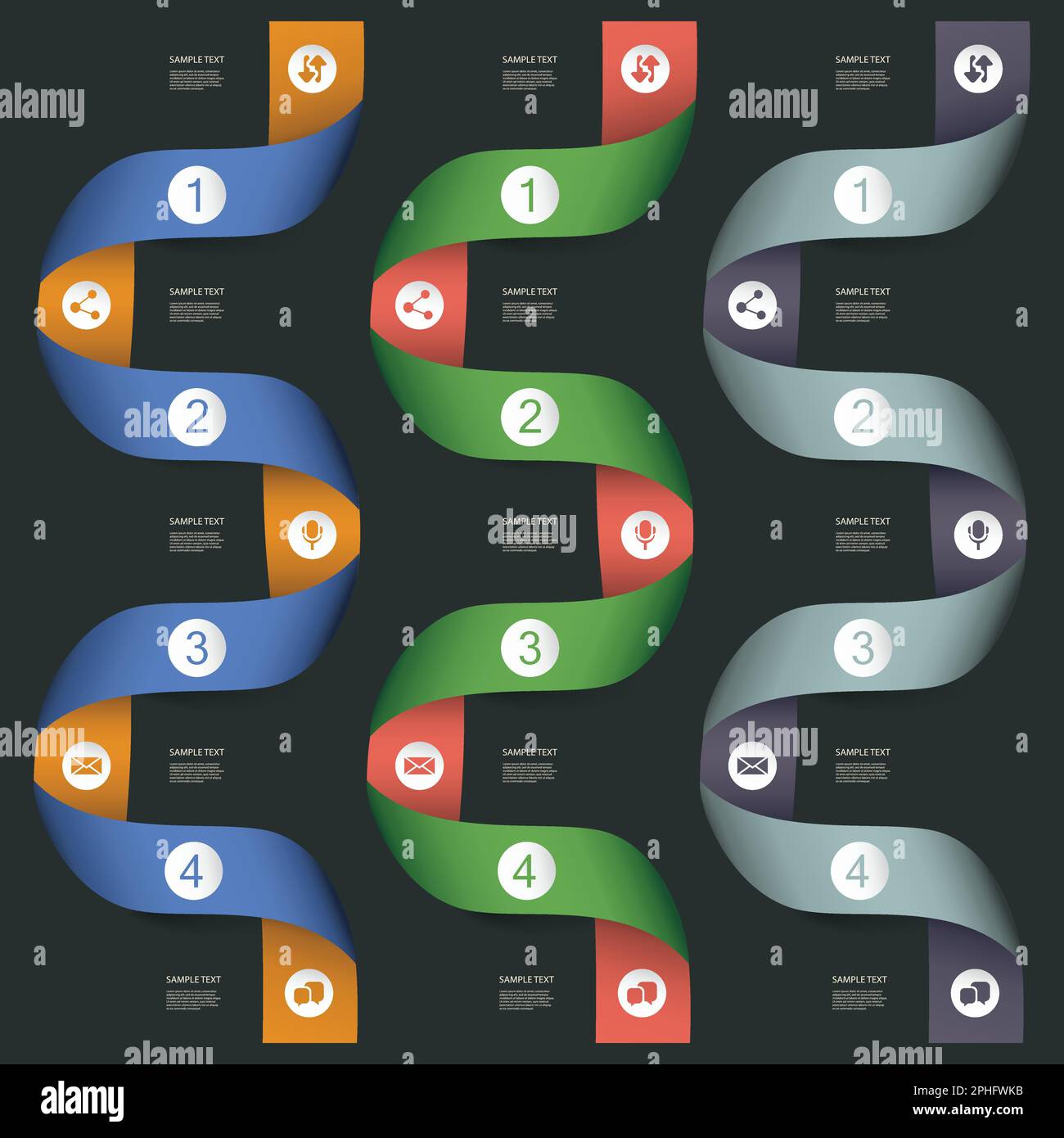 Paper Ribbon Infographics Design Stock Vector Image & Art - Alamy