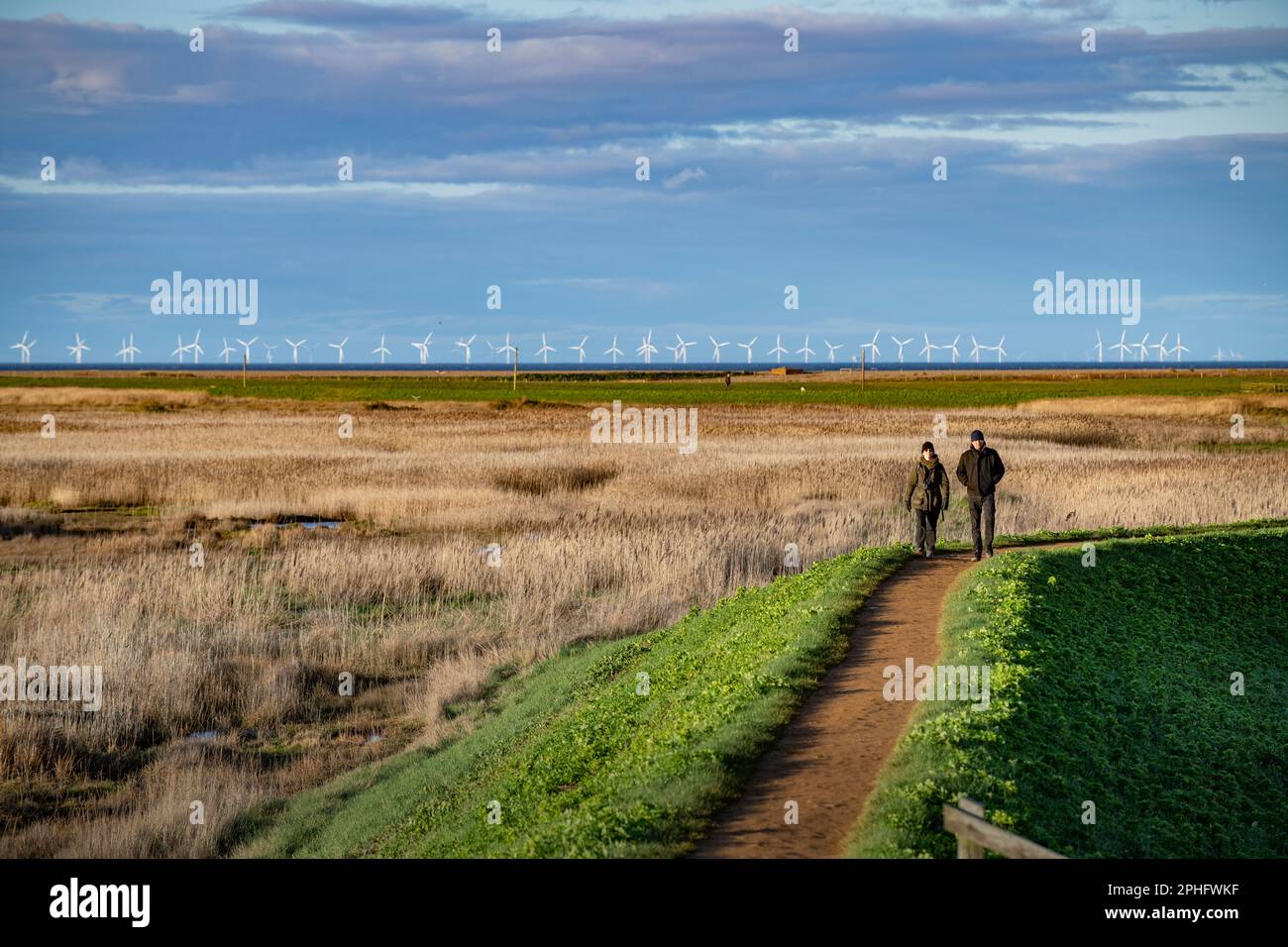 Norfolk Marshes Norfolk England March 2023 Sheringham Shoal Offshore ...