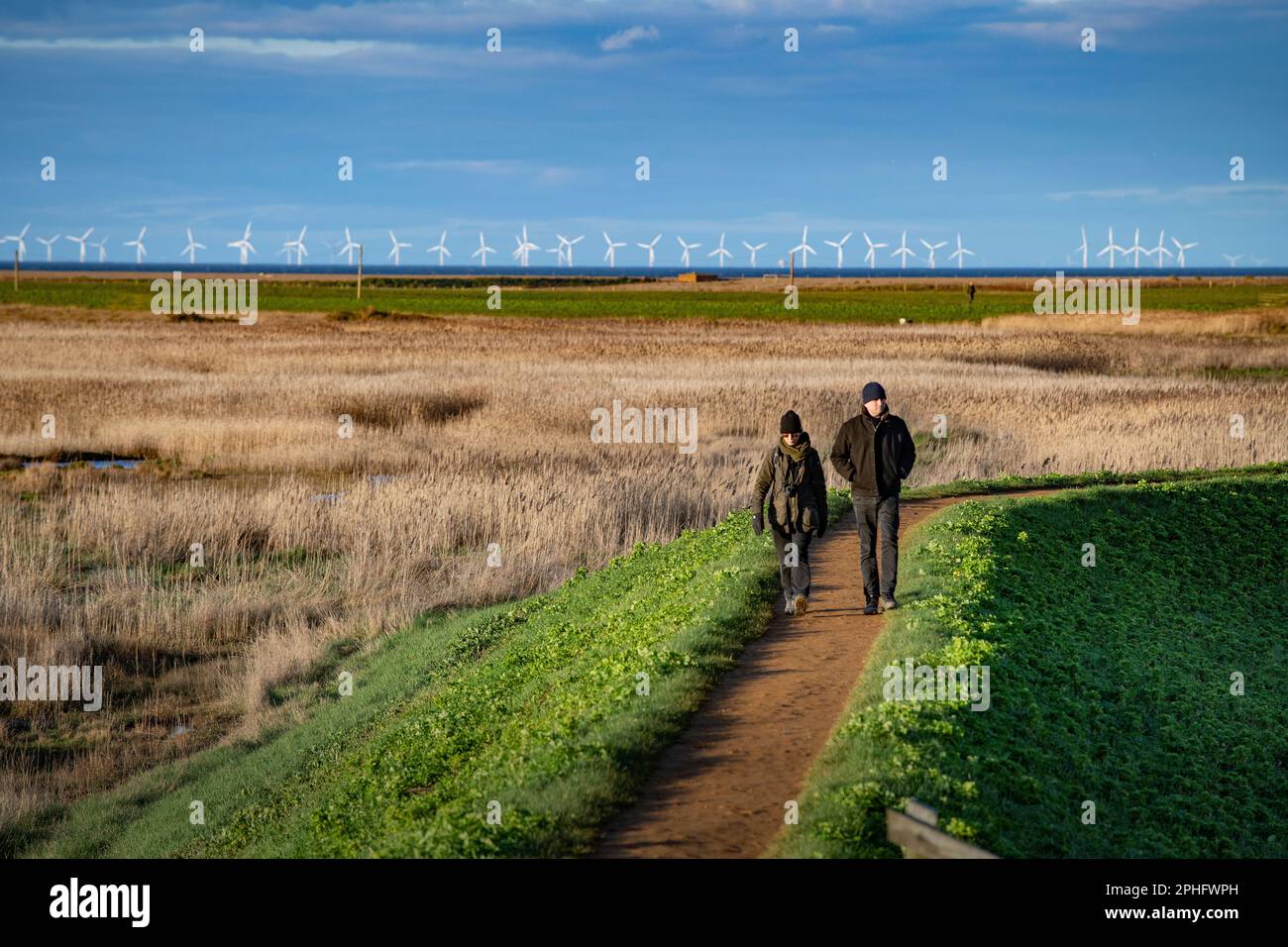 Norfolk Marshes Norfolk England March 2023 Sheringham Shoal Offshore ...