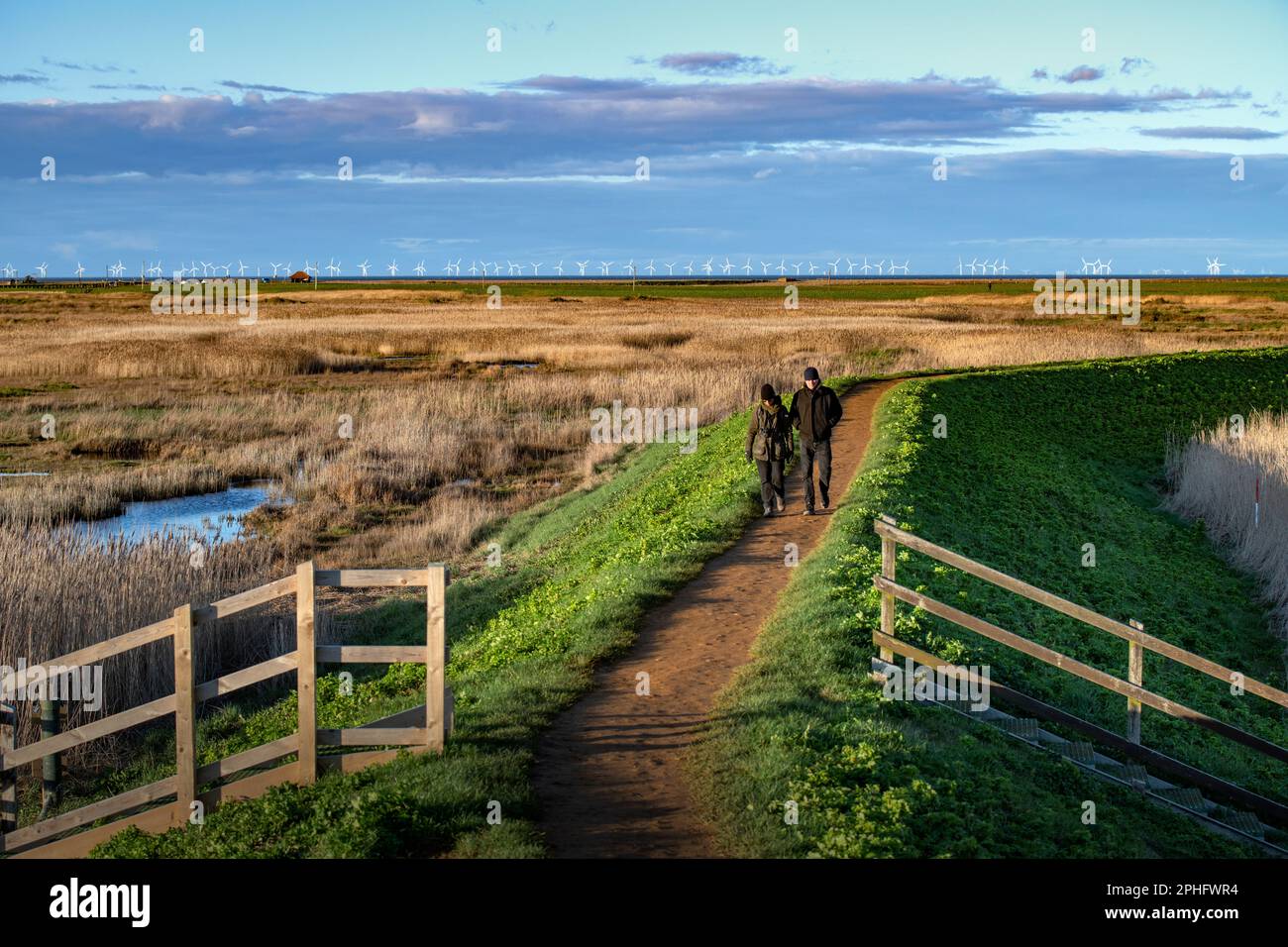 Norfolk Marshes Norfolk England March 2023 Sheringham Shoal Offshore ...