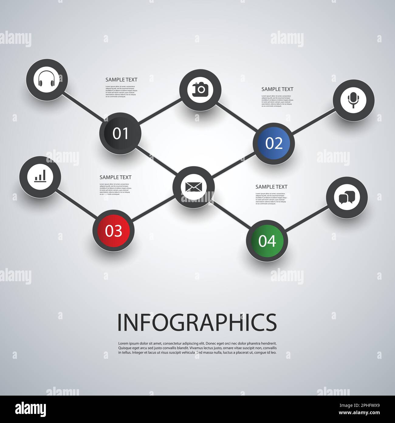 Network Infographic Design Stock Vector Image & Art - Alamy