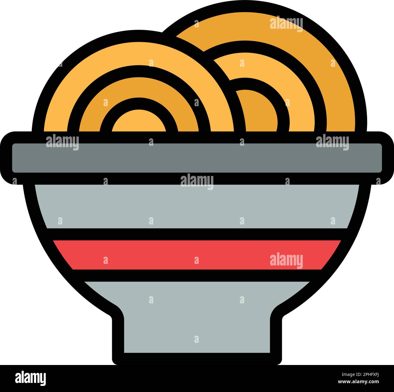 Korean udon icon. Outline Korean udon vector icon for web design ...