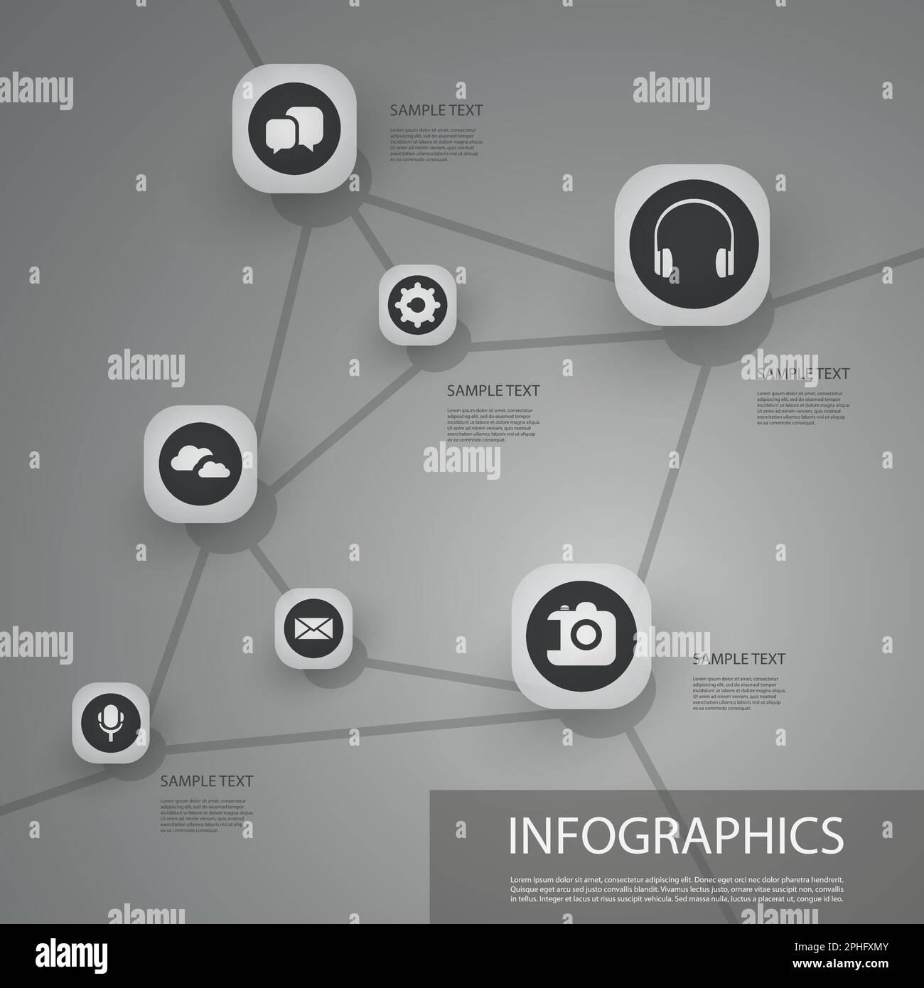 Network Infographic Design Stock Vector Image & Art - Alamy