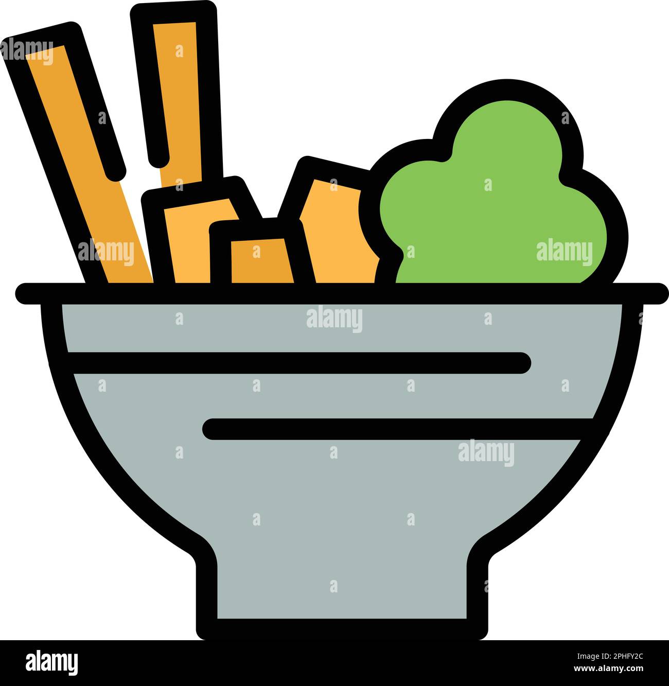 Delicious korean food icon. Outline Delicious korean food vector icon ...