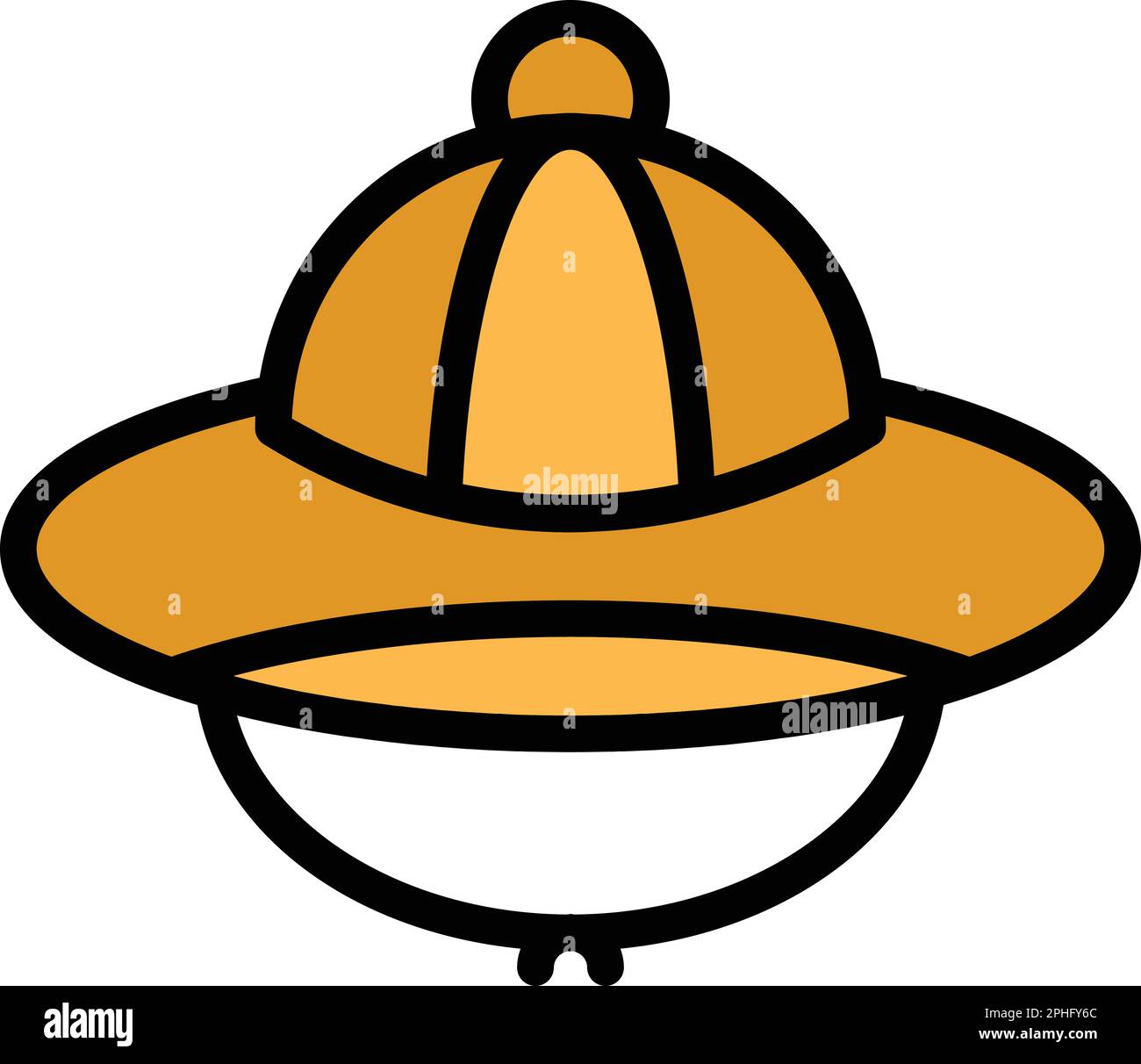 Safari hat icon. Outline Safari hat vector icon for web design isolated ...