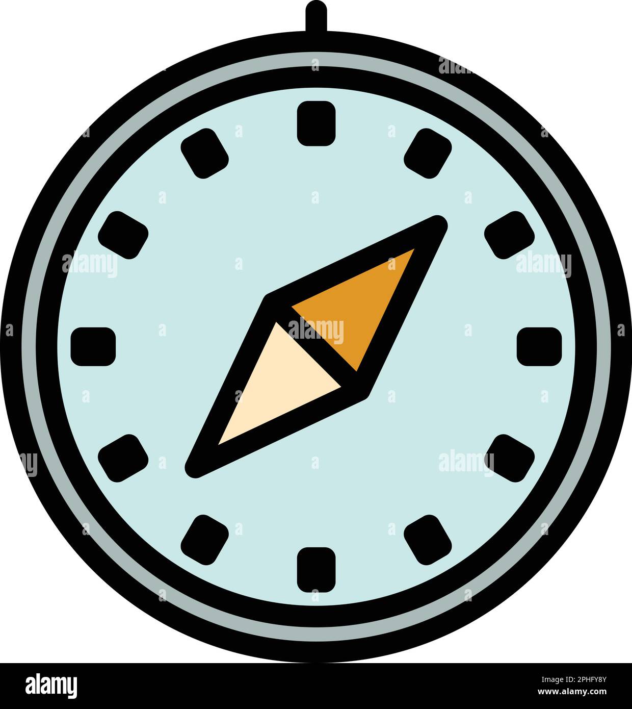 Safari compass icon. Outline Safari compass vector icon for web design ...