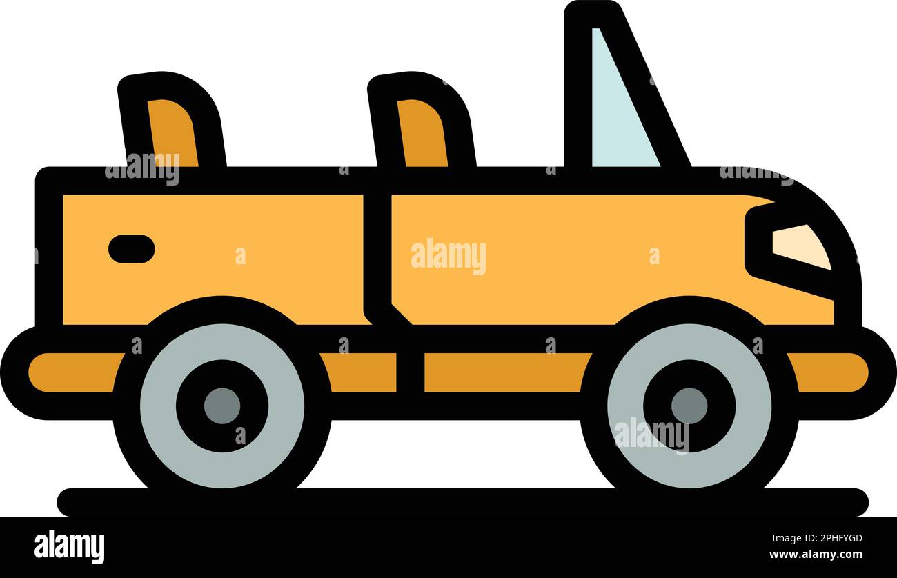 Tour safari car icon. Outline Tour safari car vector icon for web ...