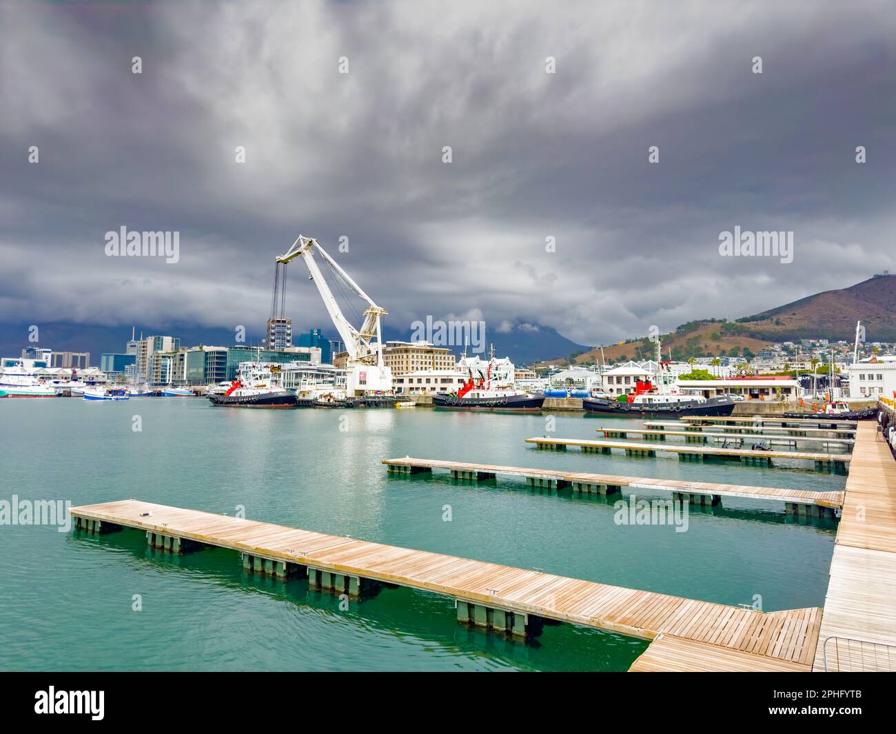 Cape Town, South Africa - March 8, 2023: Shipyard docks at V and A ...