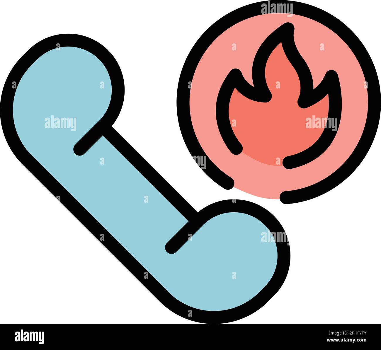 Emergency call icon. Outline Emergency call vector icon for web design ...