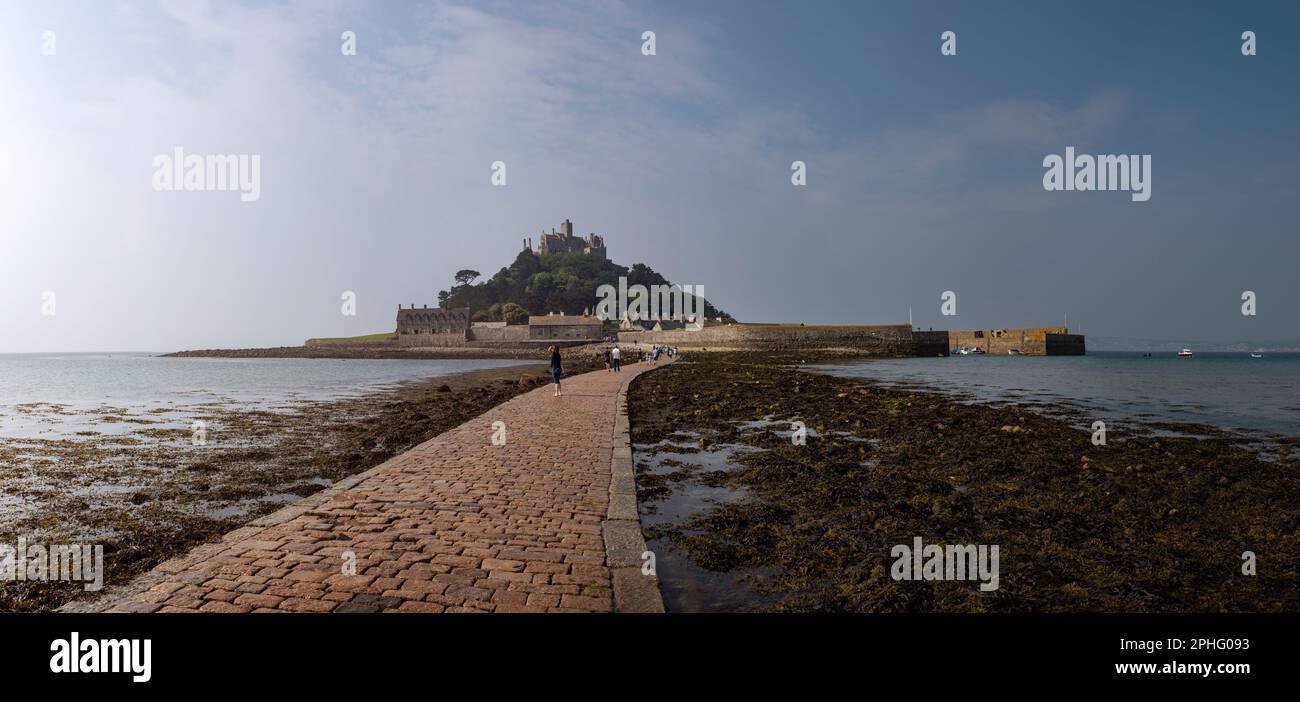 Looking across the causeway of St Michael's Mount Cornwall from ...