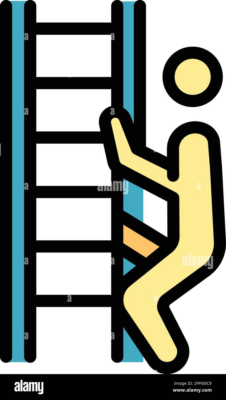 Evacuation ladder icon. Outline Evacuation ladder vector icon for web ...