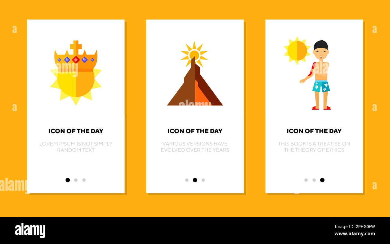 Sun flat icon set Stock Vector Image & Art - Alamy