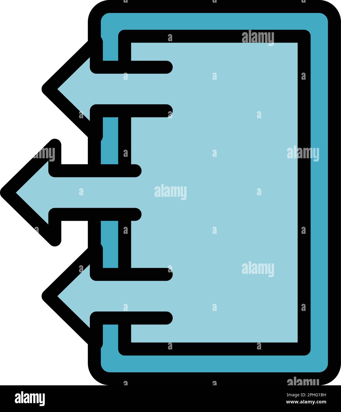 Evacuation exit door icon. Outline Evacuation exit door vector icon for ...