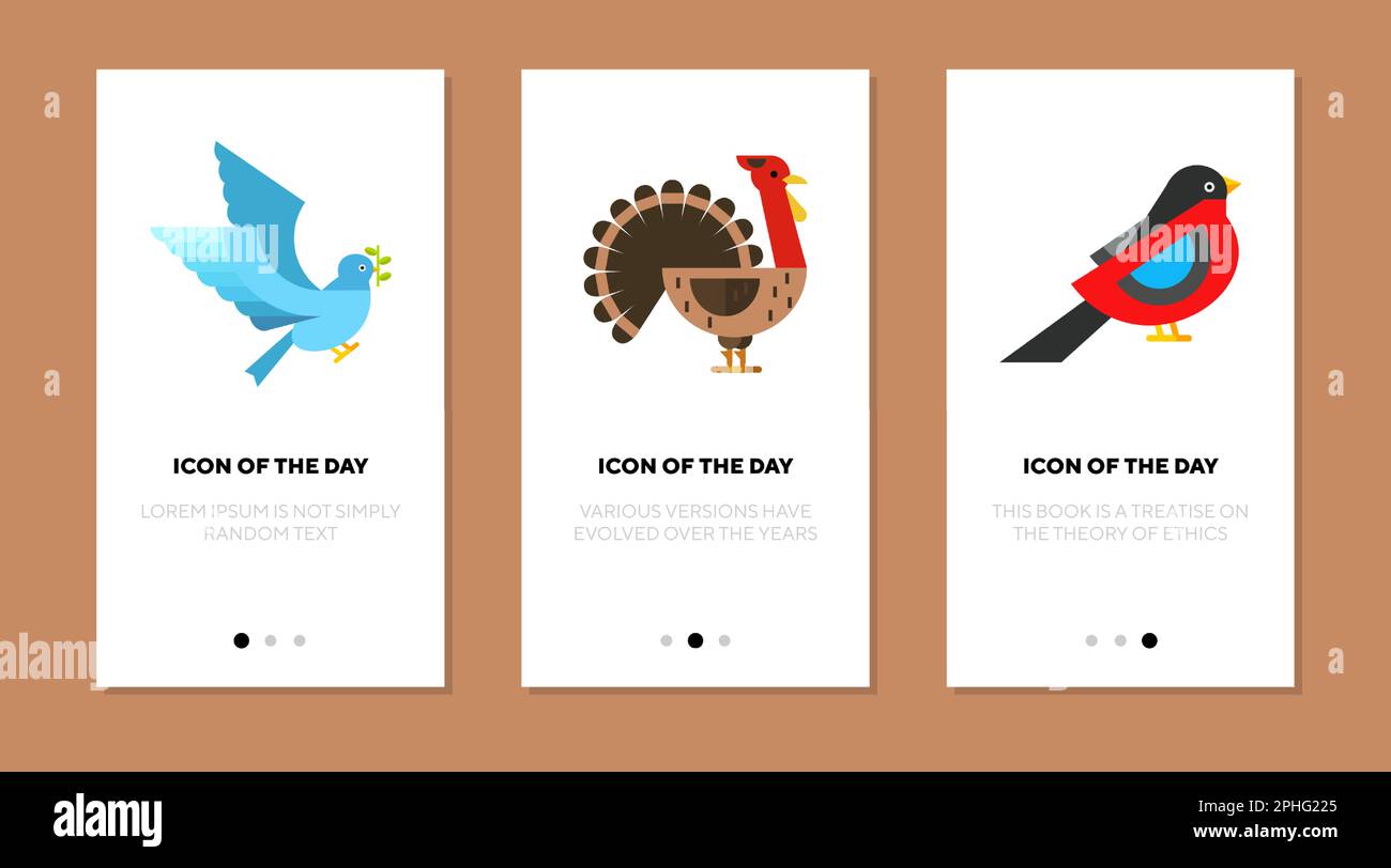 Birds flat icon set Stock Vector Image & Art - Alamy