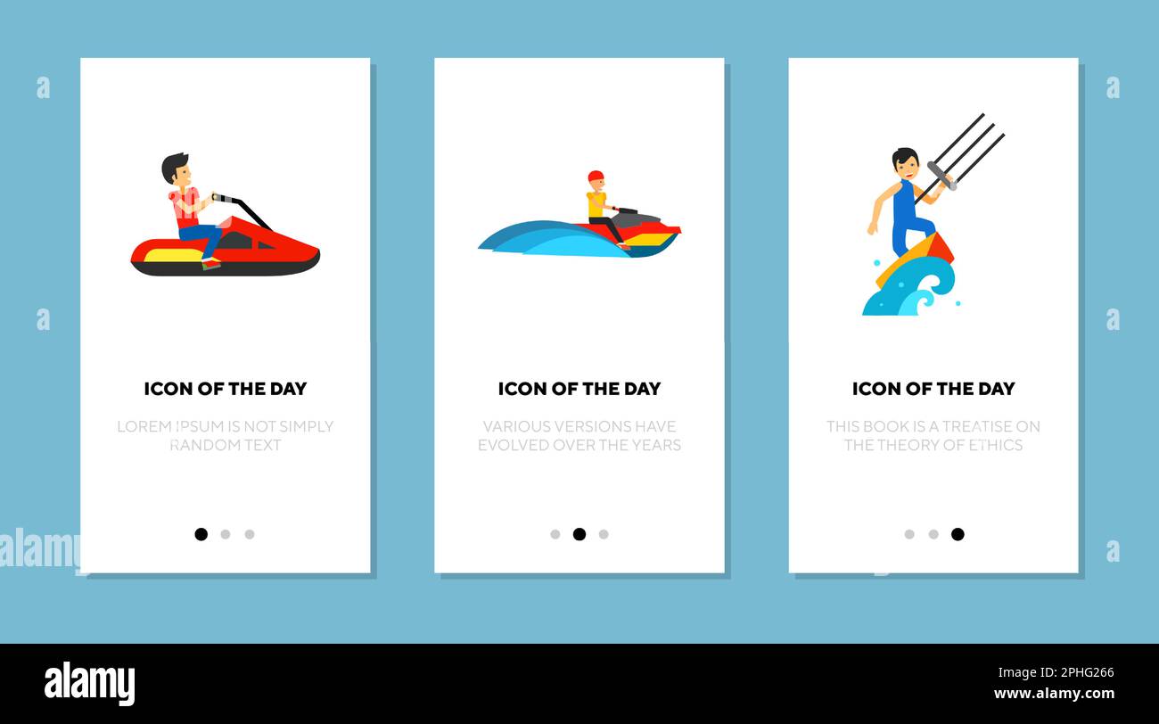 Water racings flat icon set Stock Vector Image & Art - Alamy