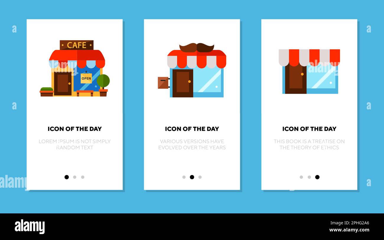 Small cafe flat icon set Stock Vector Image & Art - Alamy