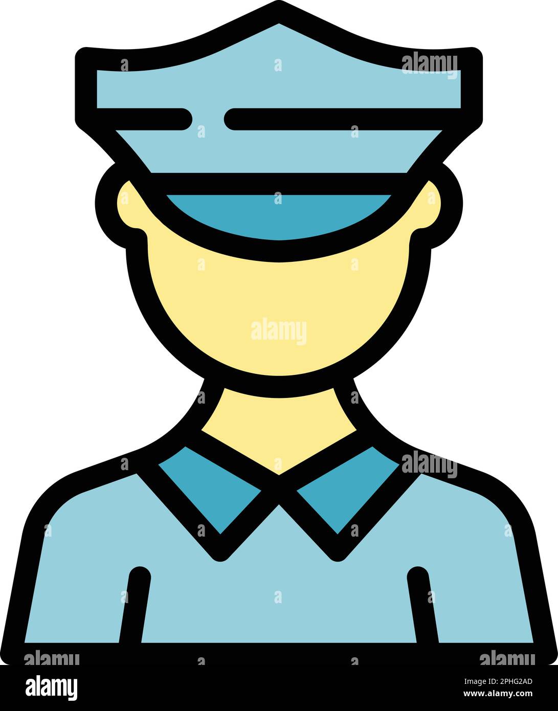 Policeman icon. Outline Policeman vector icon for web design isolated ...