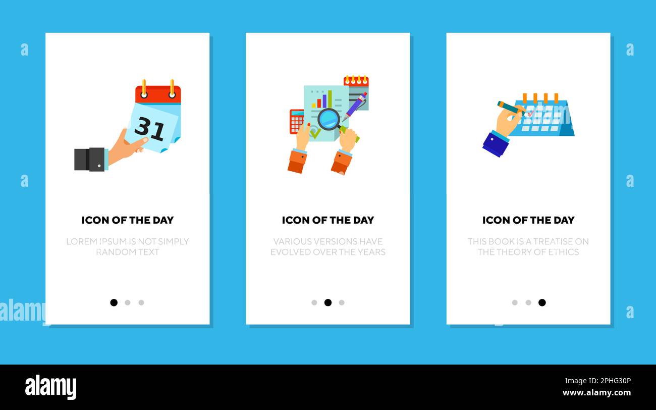 Reporting date flat icon set Stock Vector Image & Art - Alamy