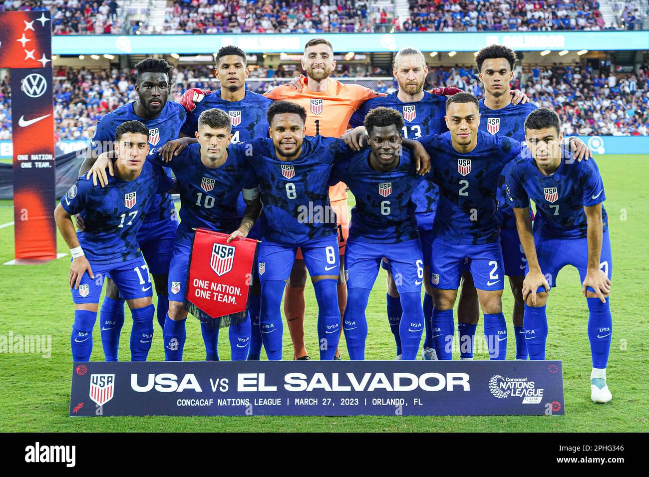 Orlando, Florida, March 27, 2023, USA starting line up team photo ...