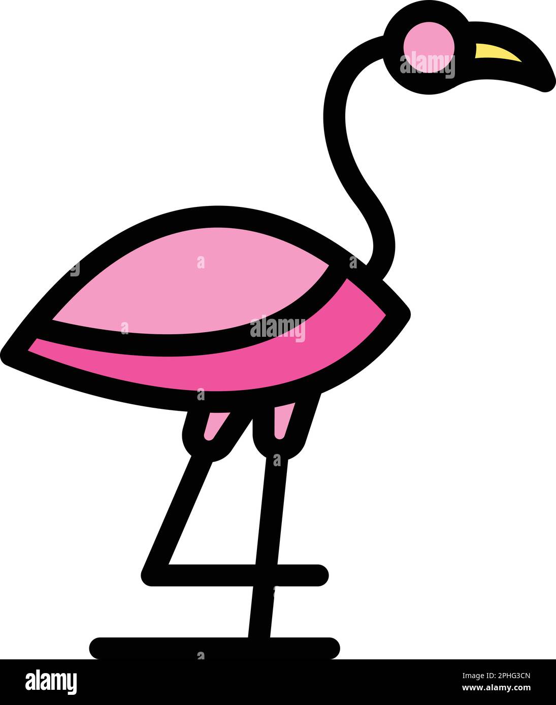 Animal flamingo icon. Outline Animal flamingo vector icon for web ...